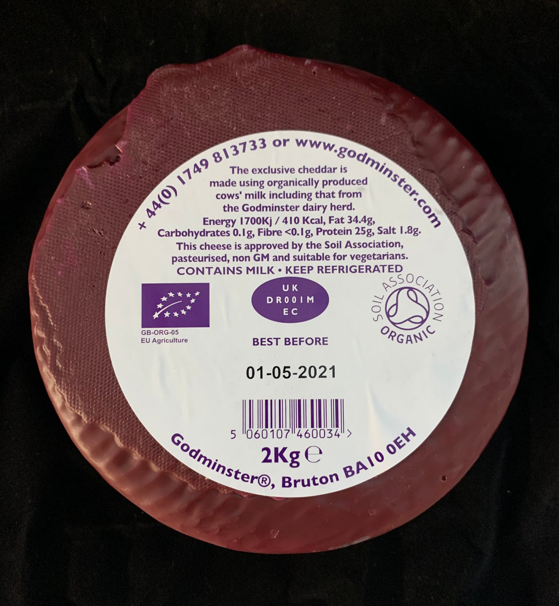 Godminster Vintage Organic Cheddar 2kg – The Cheese Hut